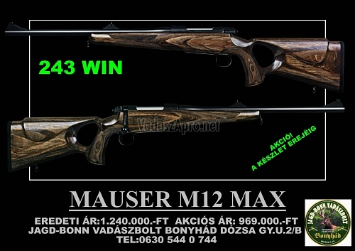 MAUSER M12 MAX 243WIN THUMBHOLE
