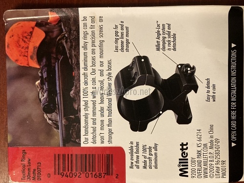 Millet Tactical Rings 30 mm Low